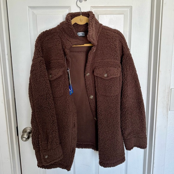 Jackets & Coats | Brown Sherpa Jacket | Poshmark
